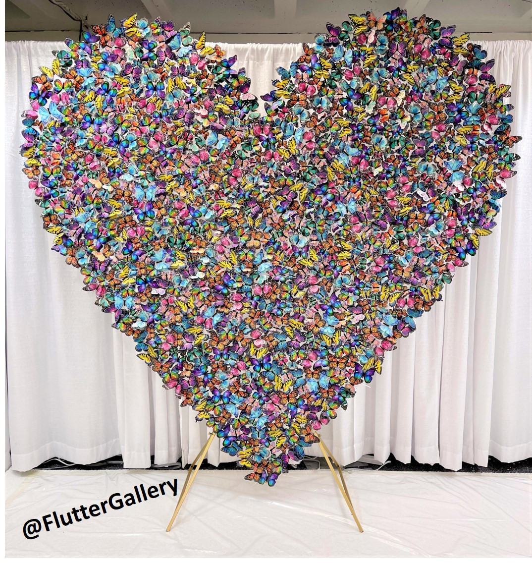 8Ft Tall Gold Heart Arch Frame | Freestanding Geometric Arbor ...