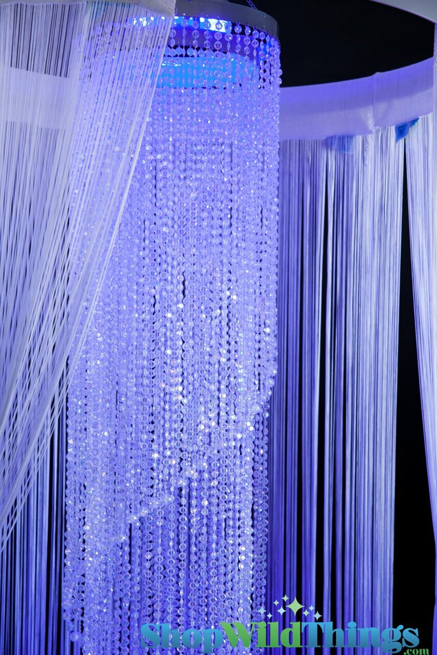 Black String Curtain Column Fire Rated | 33" Wide 20' Long ...