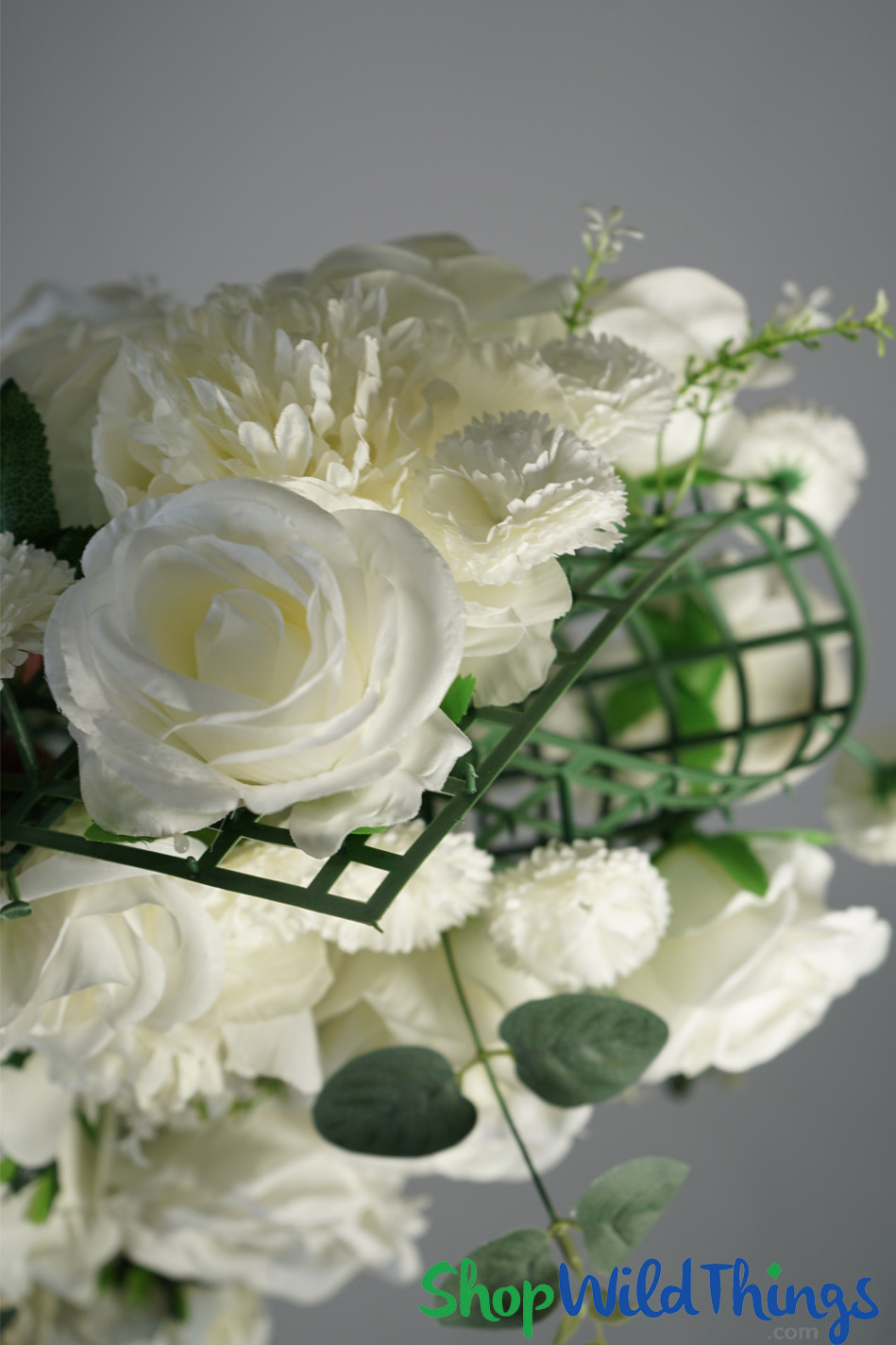Super Premium White Floral Mix Backdrop Panel | ShopWildThings.com