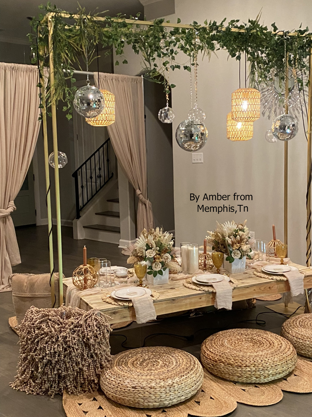 Wedding & Event Arbor | Gold Metal Square Frame