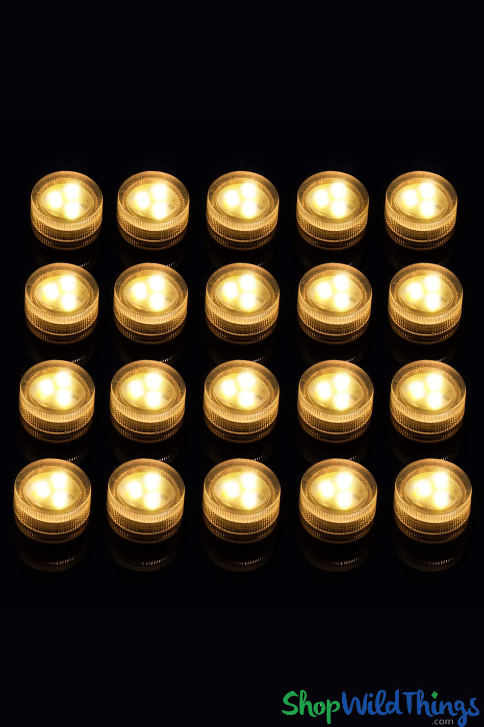 Waterproof Triple Bright Tea Lights - for Vases, Pools & Parties ...
