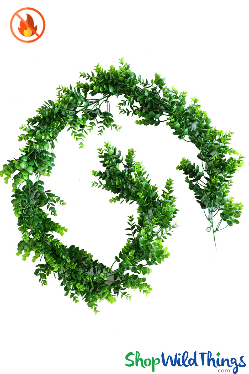 Fire Retardant Boxwood Greenery Garland Artificial Plant Vine ...