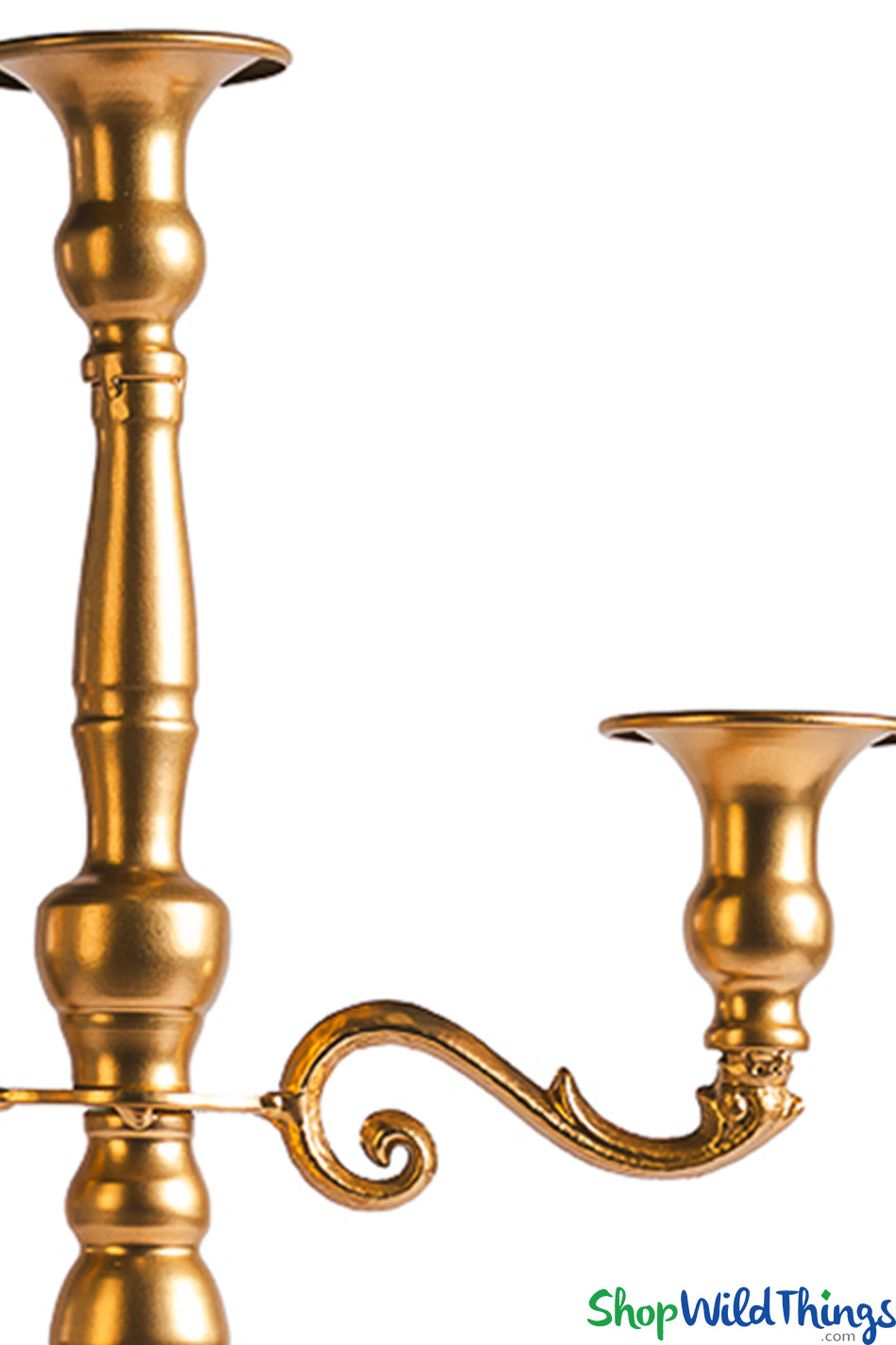French Soft Gold 3 Arm Candelabra 20" Tall "Pierre" | ShopWildThings.com