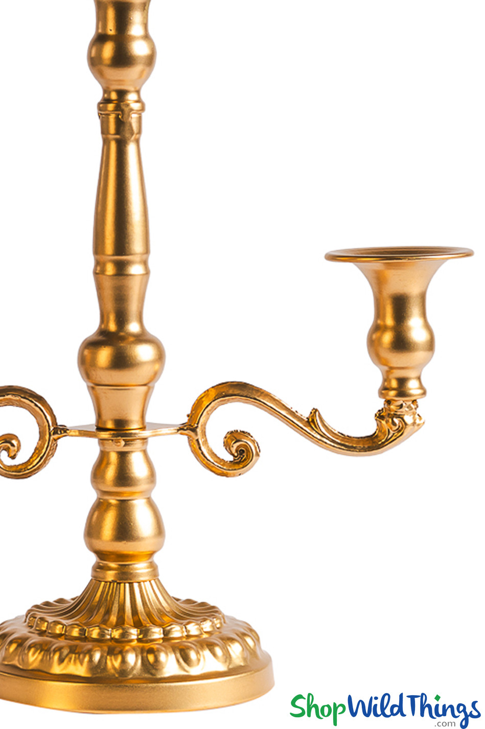 French Soft Gold 3 Arm Candelabra 12" Tall "Jacques" | ShopWildThings.com