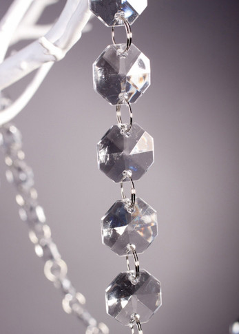 Faceted Clear Octagon Acrylic Bead Strands 30-Foot