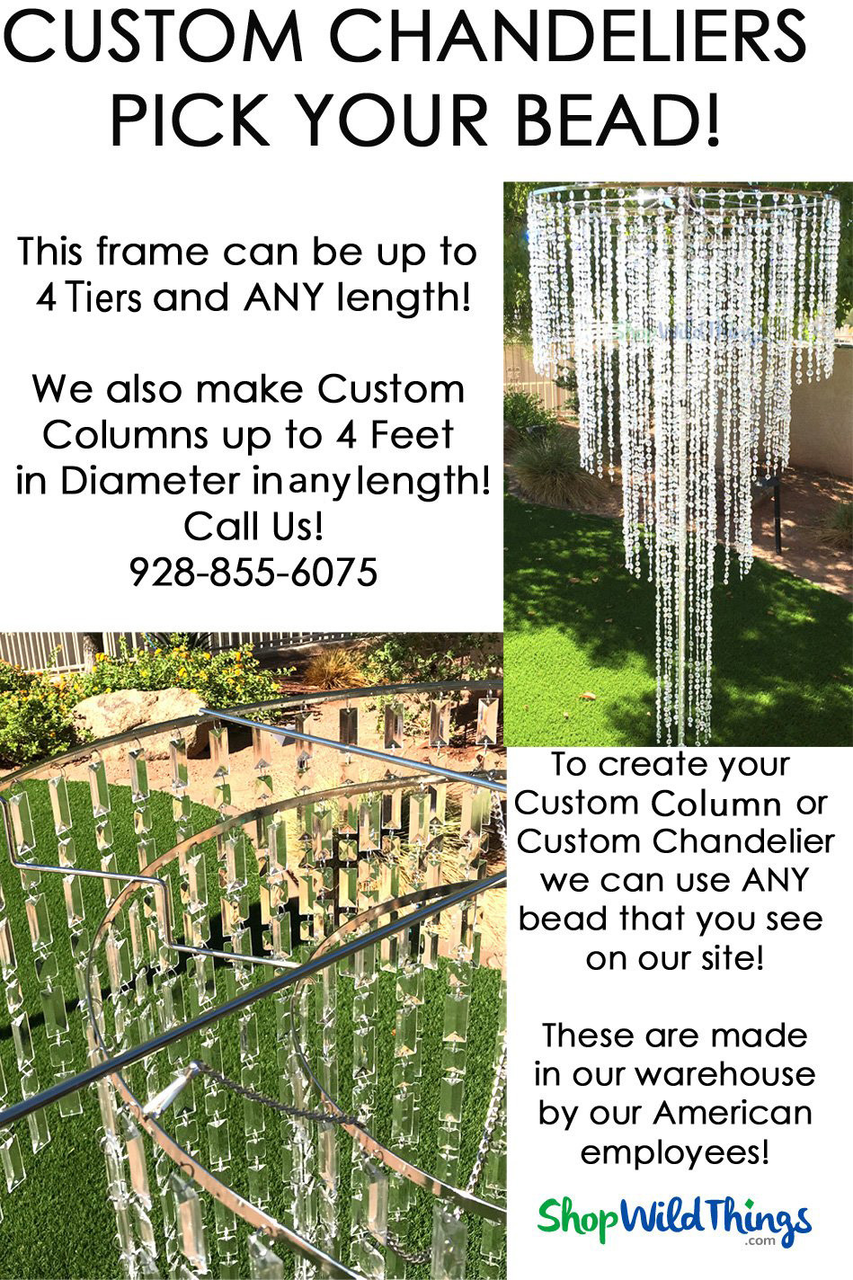 Stage Design DIY with Huge Chandeliers of Crystal Beads