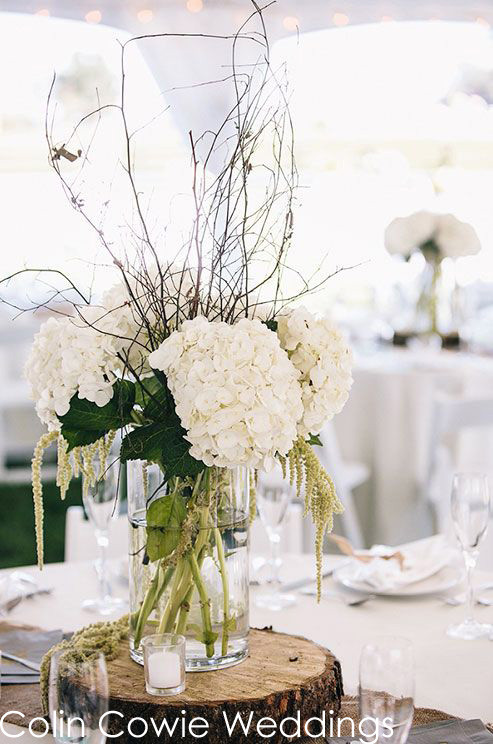 33" Ivory Hydrangea Bloom - Silk Flowers for Centerpieces ...