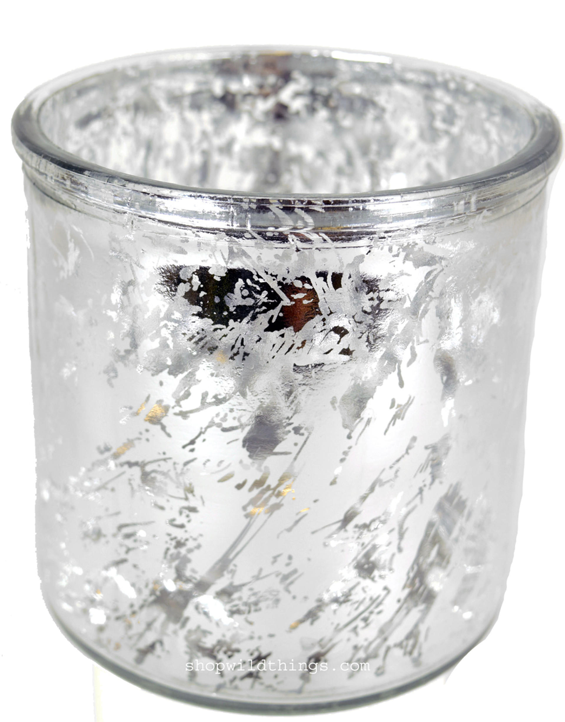 Mercury Glass Hanging Candle Holder Set Of 12 Silver