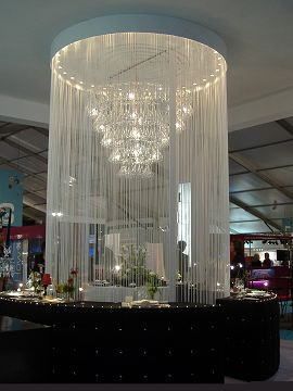 12' Long Polyester & Cotton String Curtain | White Backdrop ...