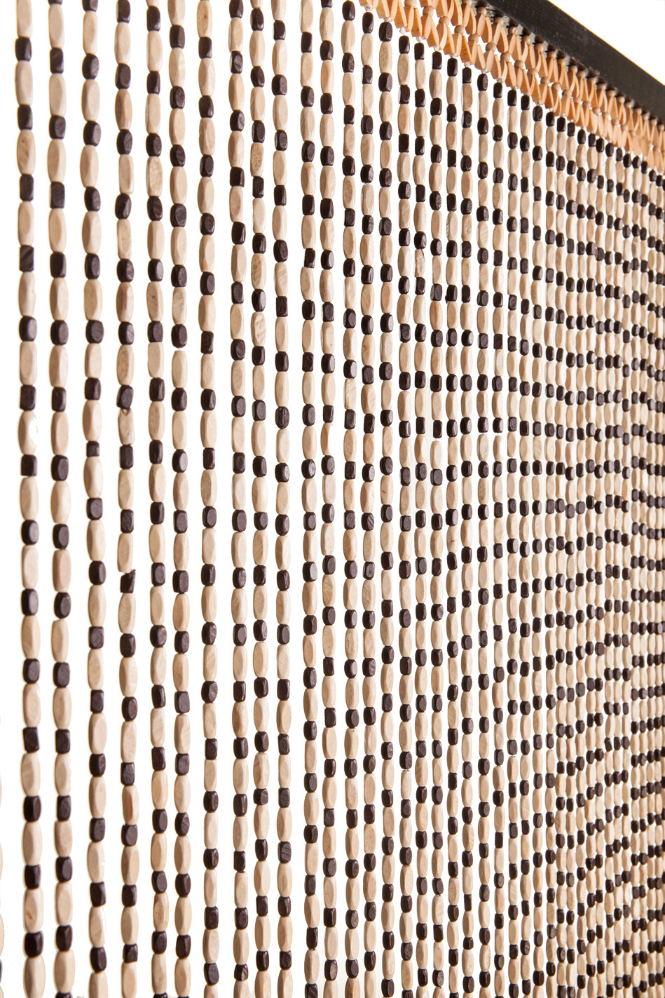 Multi-Shaped Wooden Bead Curtain | Natural Color 6.5' | ShopWildThings.com