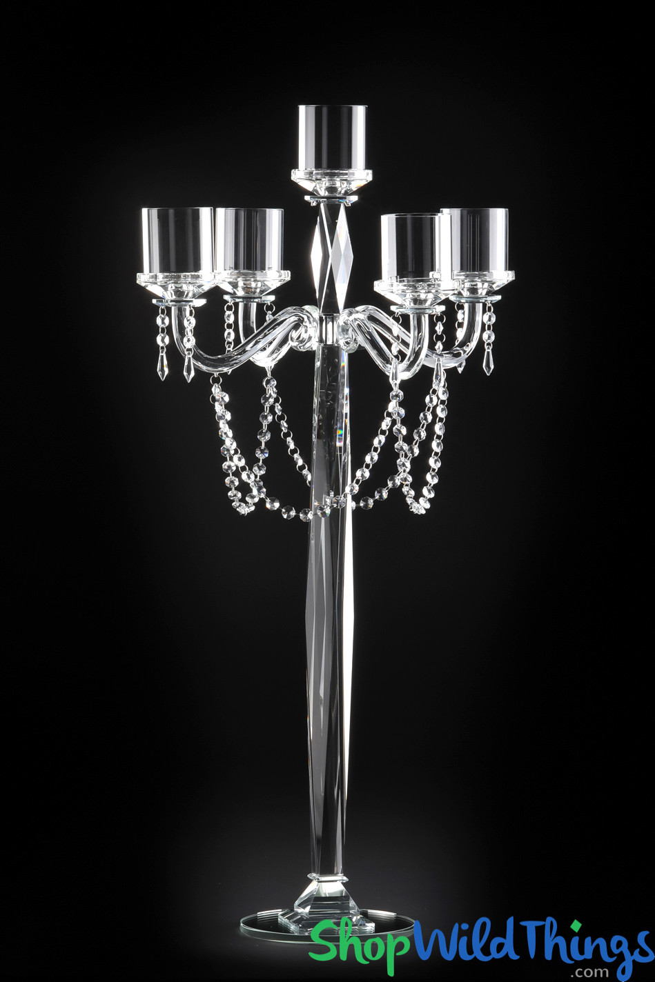 Extra Tall Crystal Candelabras | Real Crystal Decor | ShopWildThings.com