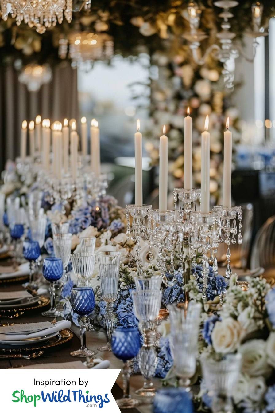 Extra Tall Crystal Candelabras | Real Crystal Decor | ShopWildThings.com
