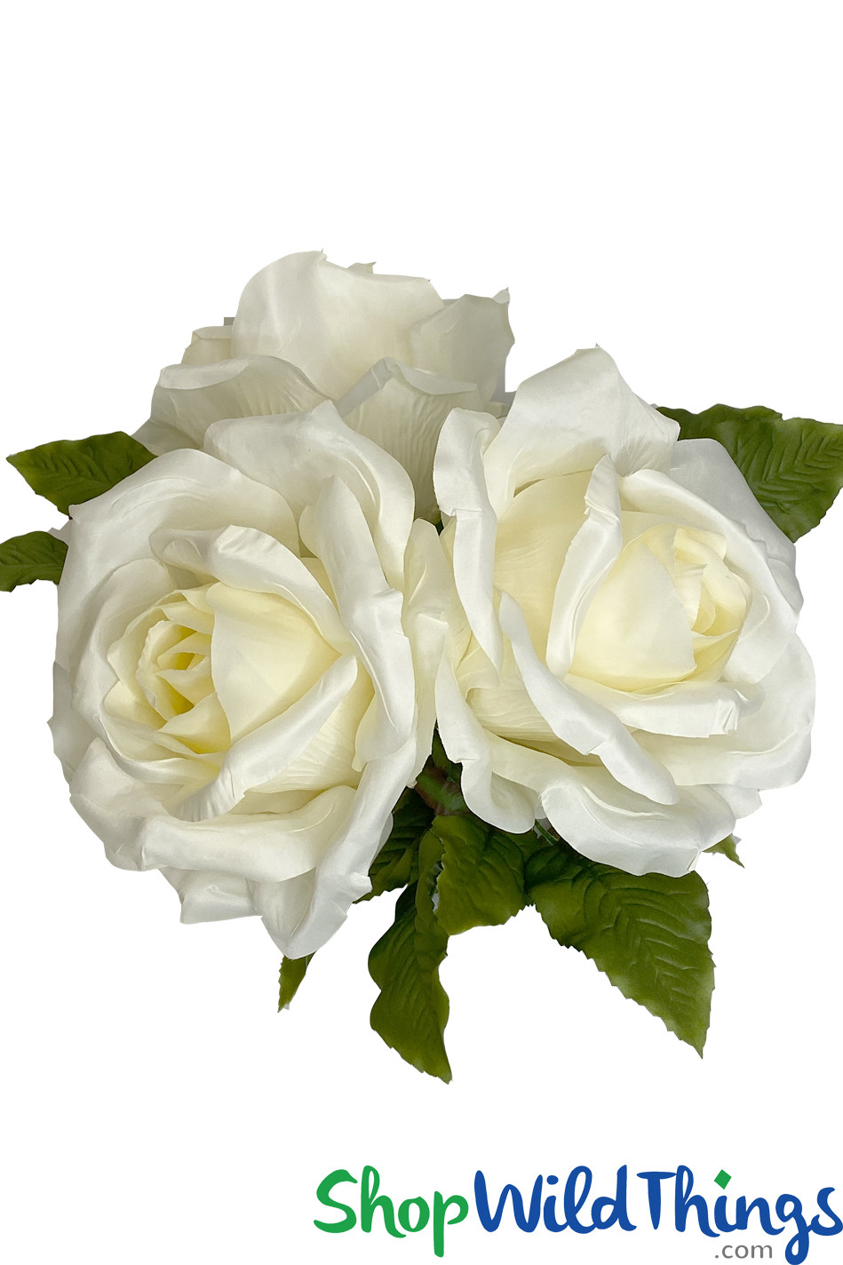 Extra-Large Red Silk Roses | 1' Tall x 18" Wide Cluster ...