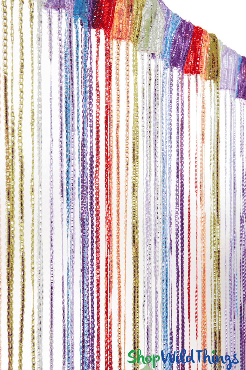String Fringe Curtain | Rainbow Party Decorations | ShopWildThings.com