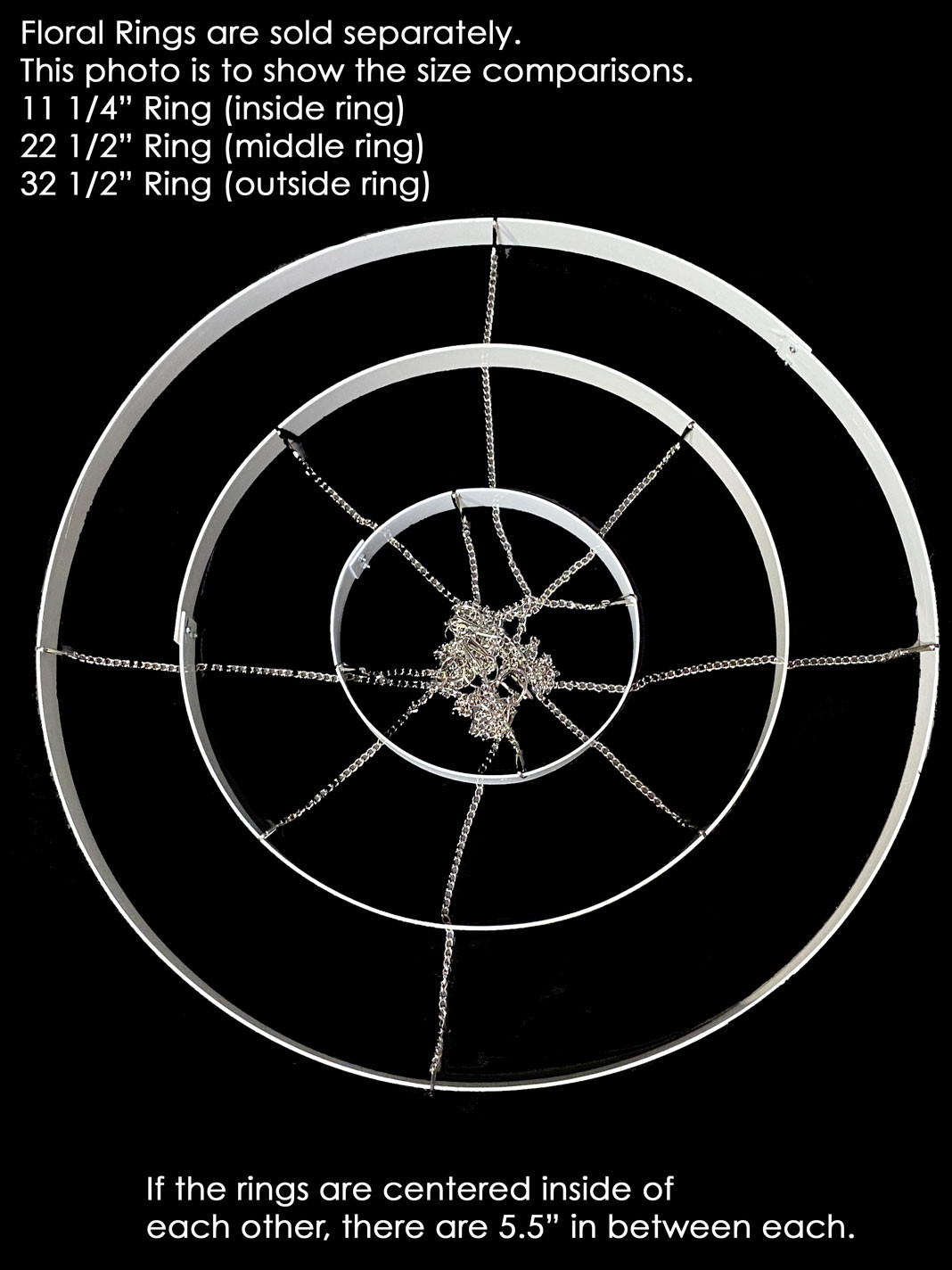 Round Chandelier Frame | DIY Hanging Floral Chandelier | ShopWildThings.com
