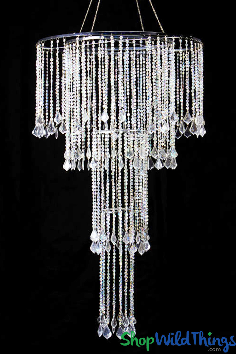 Crystal Iridescent 4 Tier Chandelier | ShopWildThings.com