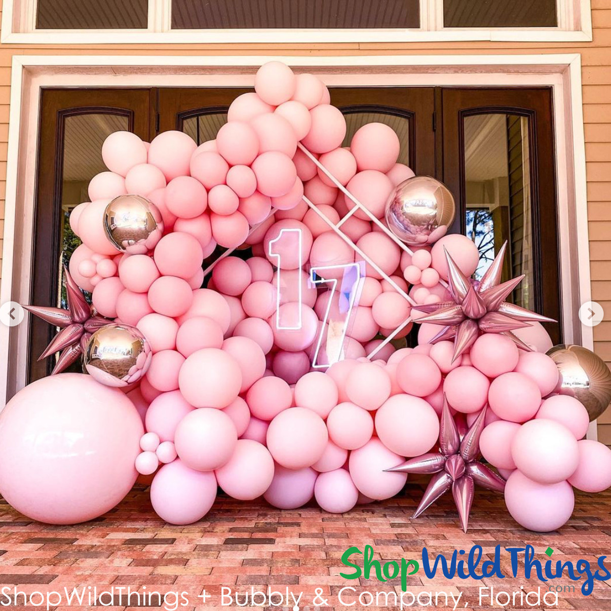 Gold Metal Diamond Backdrop Arch | ShopWildThings.com