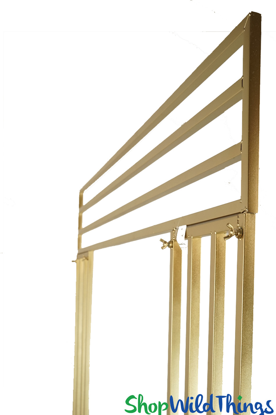 Gold Metal Rectangle Arbor Backdrop 7' Tall - Wedding Arch