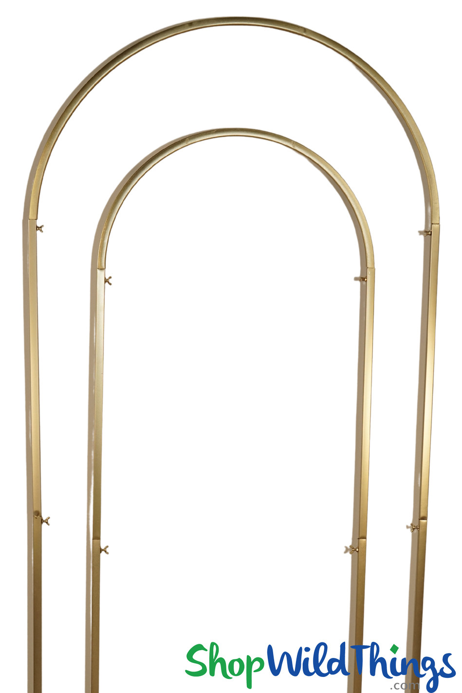 Gold Double Archway Backdrop 6' 10" Tall - Wedding Arch ...