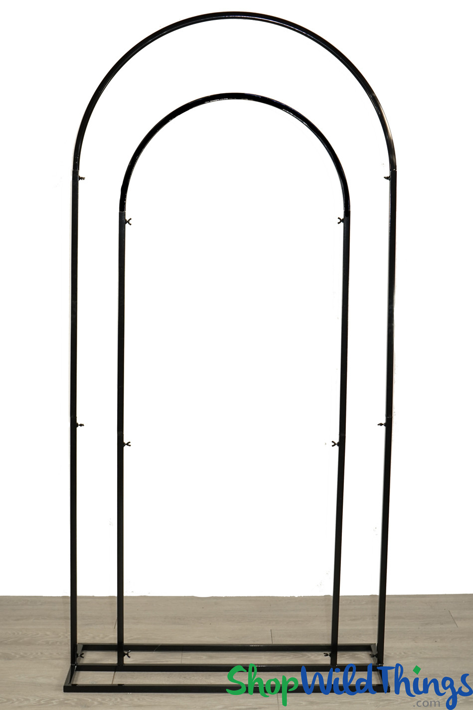 Black Wedding Arch 6' 10" Tall - Double Archway Backdrop "Miami ...