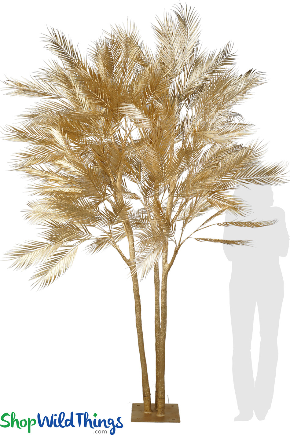 Metallic Gold Palm Tree "Modern Deco" 8' Tall with Interchangeable Branches
