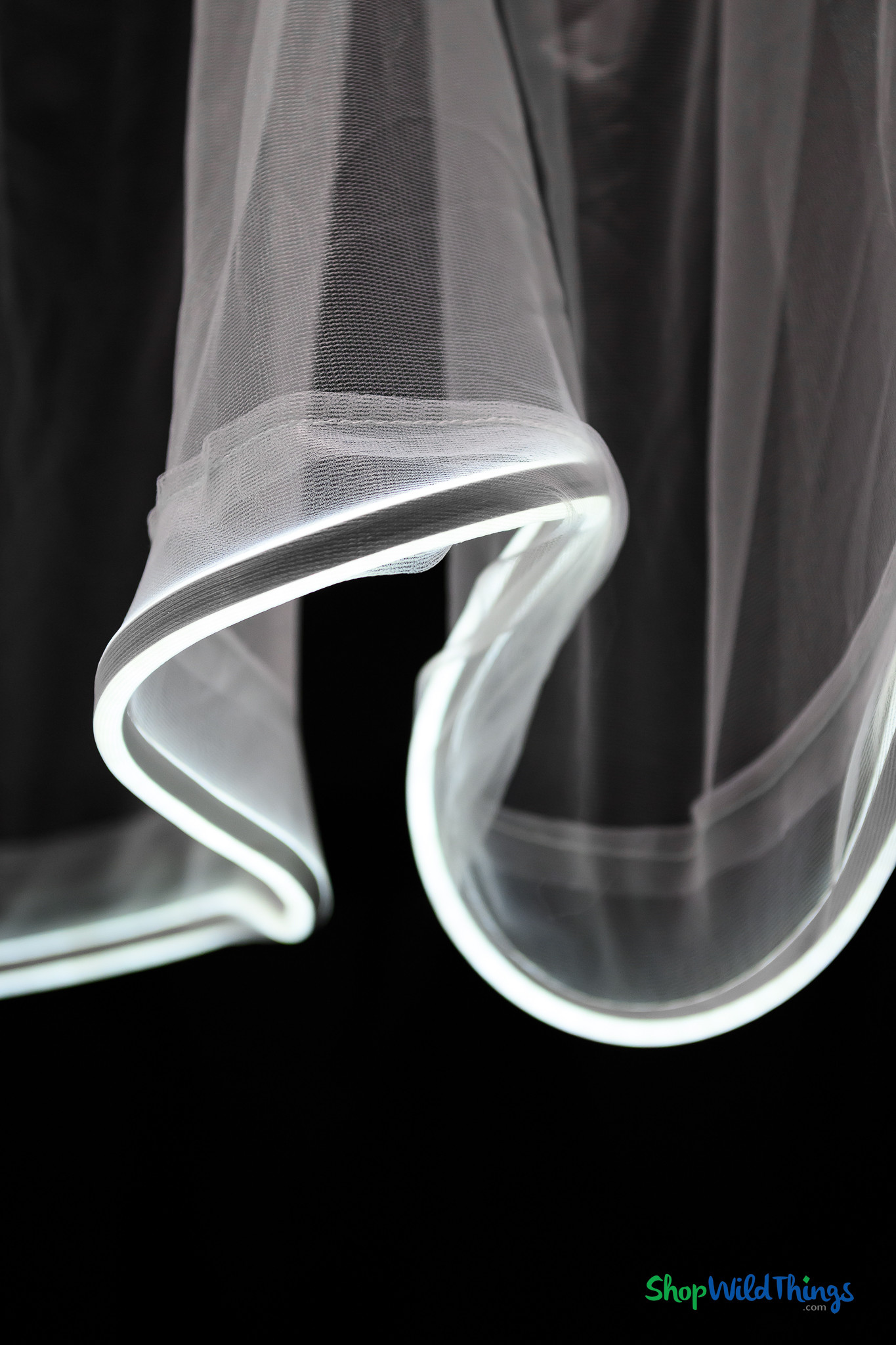 Luminous White LED Tulle Ceiling Drape 28' W | ShopWildThings.com