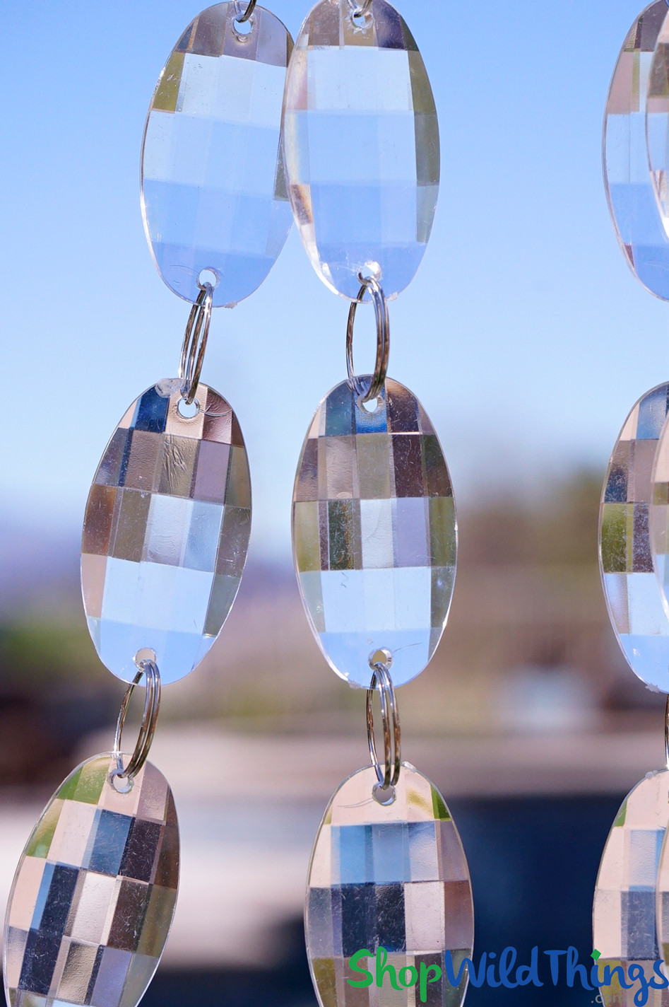 Faceted Clear Octagon Acrylic Bead Strands 30-Foot