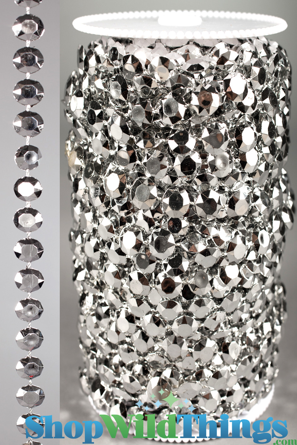 Where to Buy Silver Diamond Rolls of Beads 33 Yard Rolls