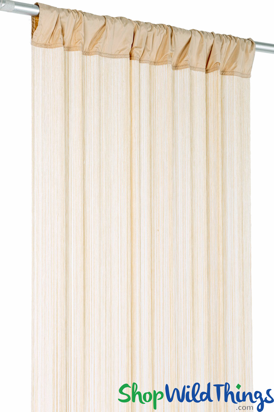 Off White String Curtain Panels- 36" x 88" | ShopWildThings.com