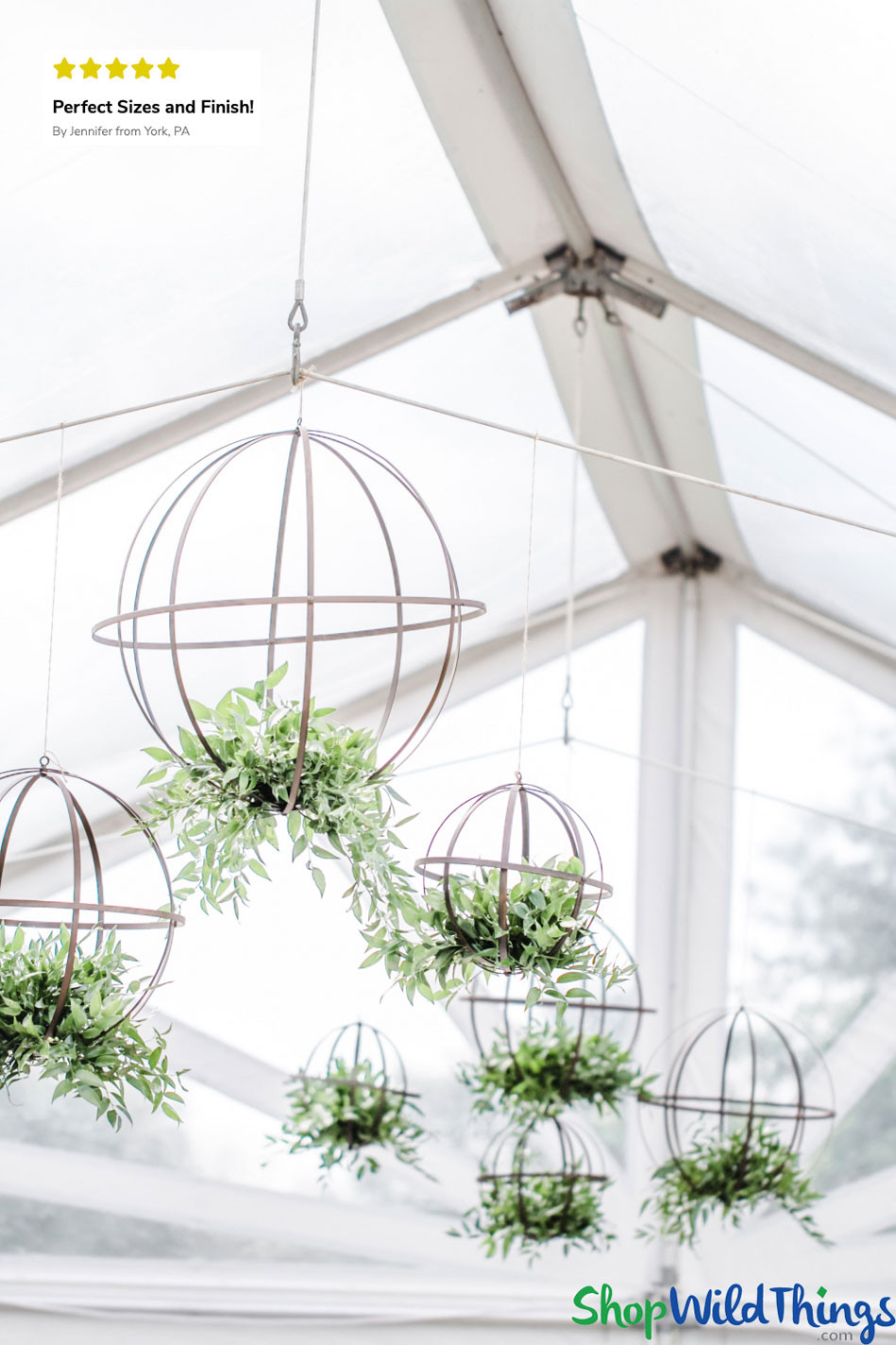 24" Galvanized Metal Garden Spheres | ShopWildThings.com