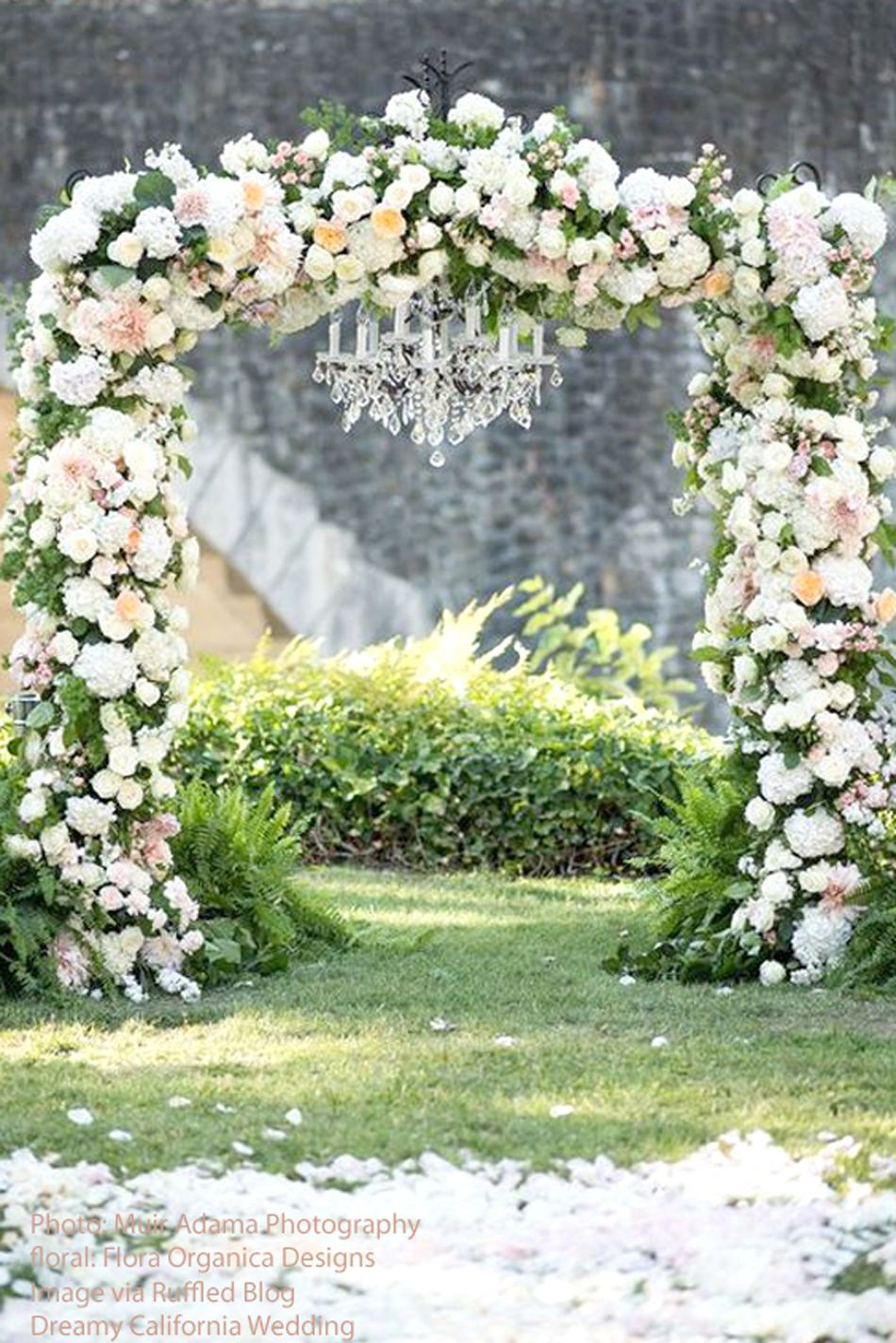 Wedding Square Shape Arch | White Metal Ceremony Arbor | ShopWildThings.com