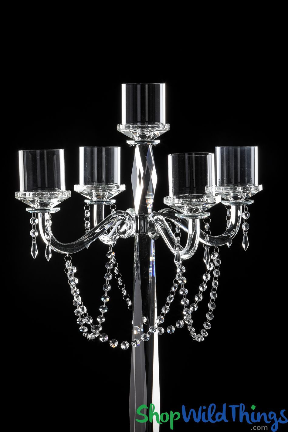 Extra Tall Crystal Candelabras | Real Crystal Decor | ShopWildThings.com
