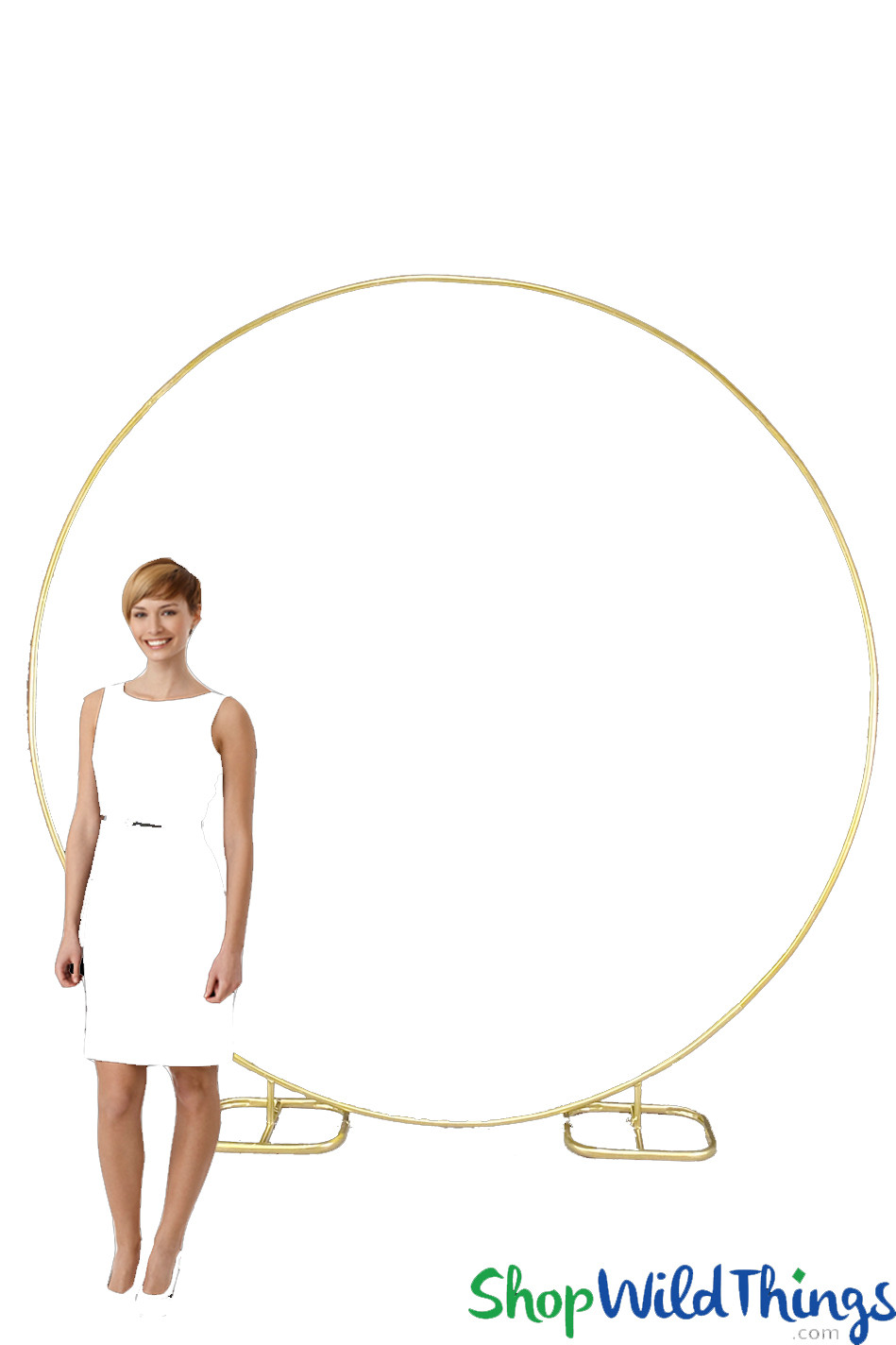 Large Gold Metal Circle Frame Backdrop | 7'3" Tall x 7'2" Wide ...