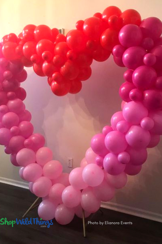 8Ft Tall Gold Heart Arch Frame | Freestanding Geometric Arbor ...