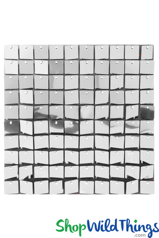 Shimmer Wall Sequin Panels Silver Event Backdrops | ShopWildThings.com