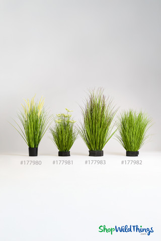 Fake Lifelike Golden Sword Grass, 24" Wide by 35" Tall | ShopWildThings.com