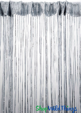 Silver Sparkle String Curtains | ShopWildThings.com