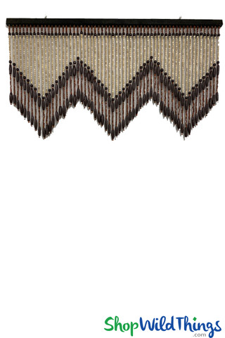 Scalloped Wood Beaded Valance for Doors and Windows|ShopWildThings.com