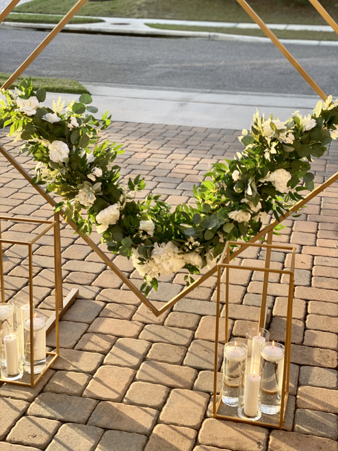 Gold Metal Diamond Backdrop Arch | ShopWildThings.com
