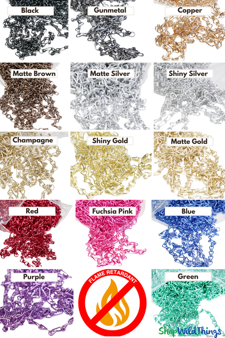 Custom Lynx Chain Fire Proof Beaded Aluminum Curtains