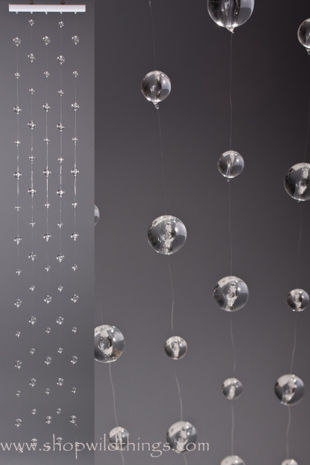 Crystal Balls Beaded Curtain - Acrylic 1' x 6 ' - ShopWildThings.com
