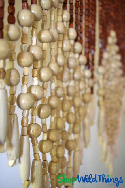 Bamboo Wood Beaded Valance -Decor Accent Piece - ShopWildThings.com