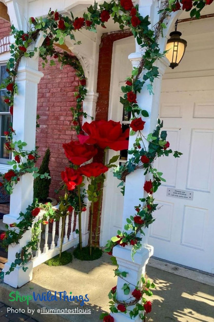 Giant Silk Roses 44" H, for Parties | Jumbo Floral Accents