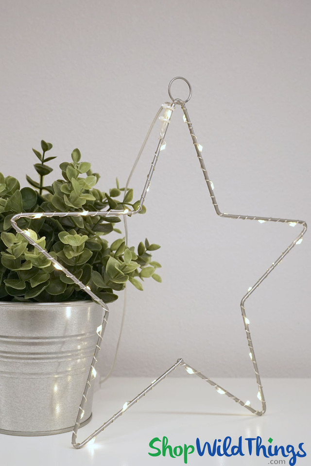 LED Hanging Star Frame | 11" Lighted Decoration | ShopWildThings.com