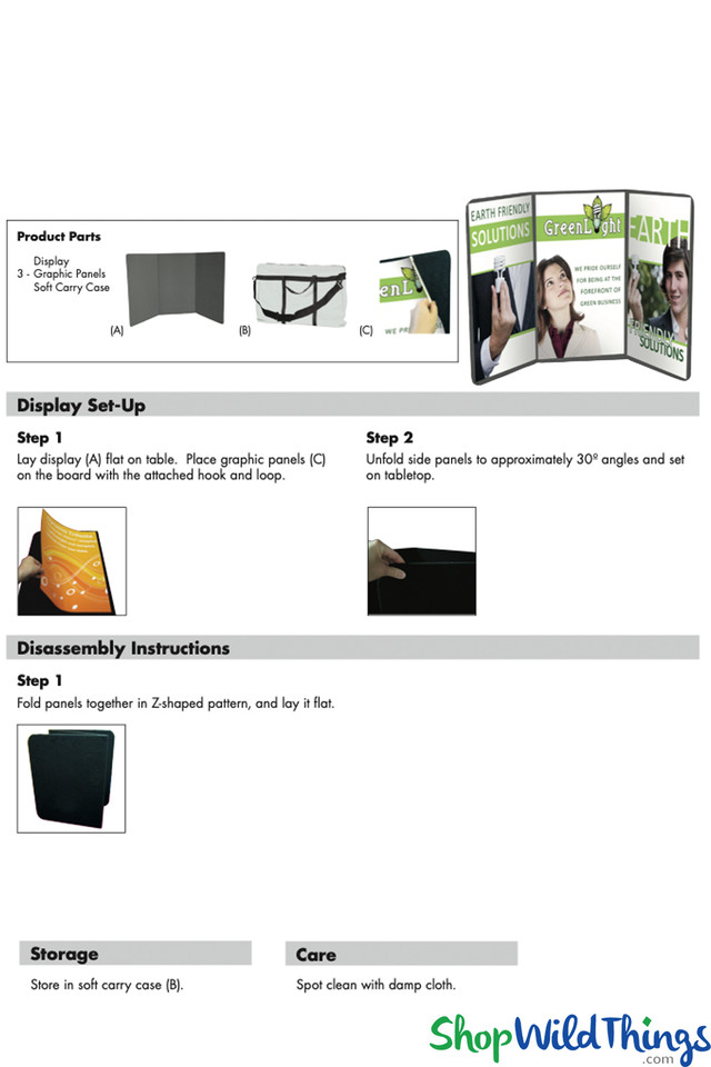 Trifold Display Board and Carrying Case|ShopWildThings.com