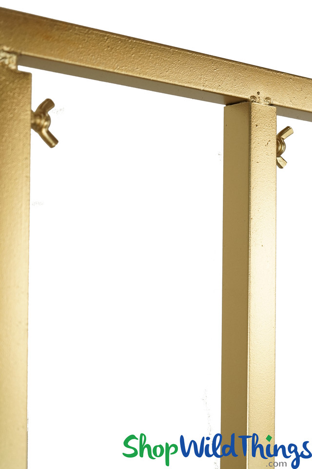 Gold Metal Frame Backdrop 6.6' Tall - Rectangular Wedding Arch ...