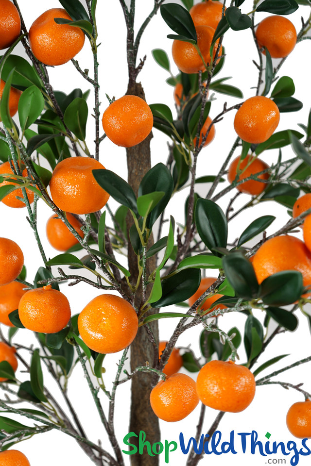 Realistic Looking Faux Orange Citrus Fruit Tree 5 Foot 9 Inches Tall
