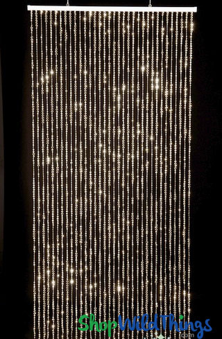 Gold Backdrop Curtain, Gold Beaded Curtain, Light Gold Diamonds Beaded ...