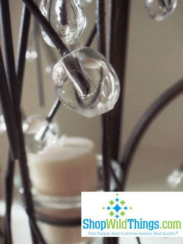 Black Metal Candle Tree - 3 Votive Cups - 18" Tall - ShopWildThings.com