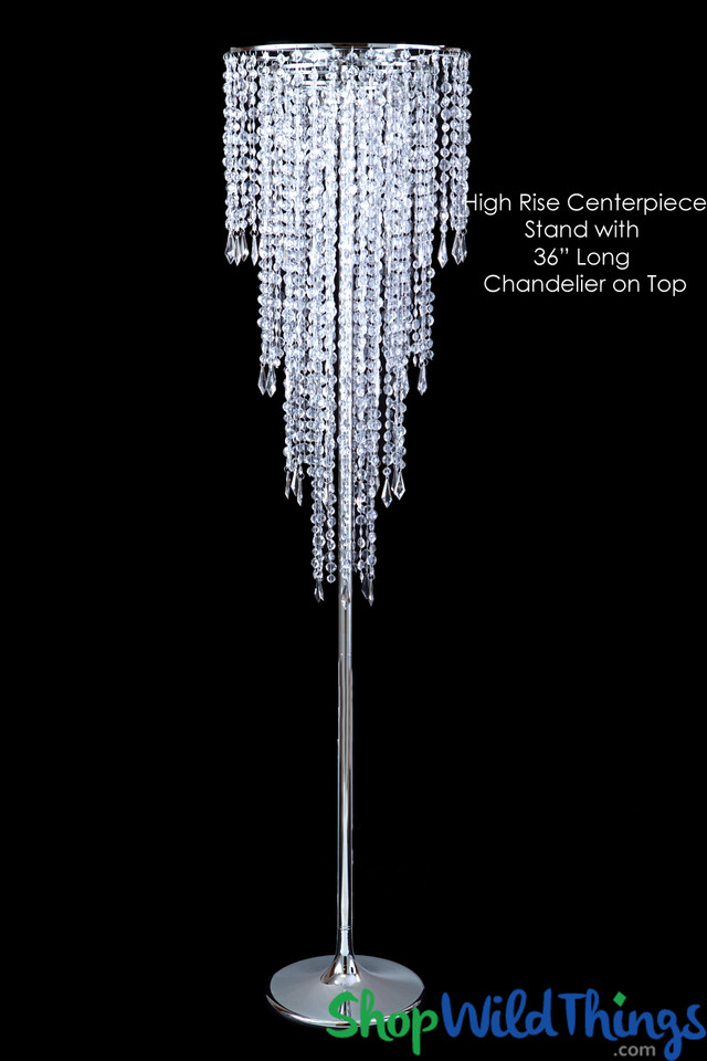 Wedding Centerpiece Riser Adjustable Silver Chrome Floral Stand ...